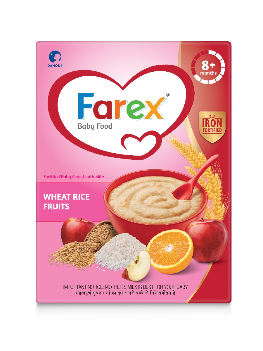 Farex Wheat Rice Fruits Baby Cereal 8+ Months, 300 gm Refill Pack Price ...