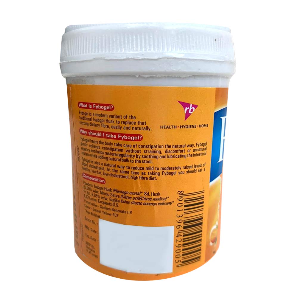 Fybogel Hi Fibre Isabgol Husk Orange Flavoured Powder, 100 gm Tin Price ...