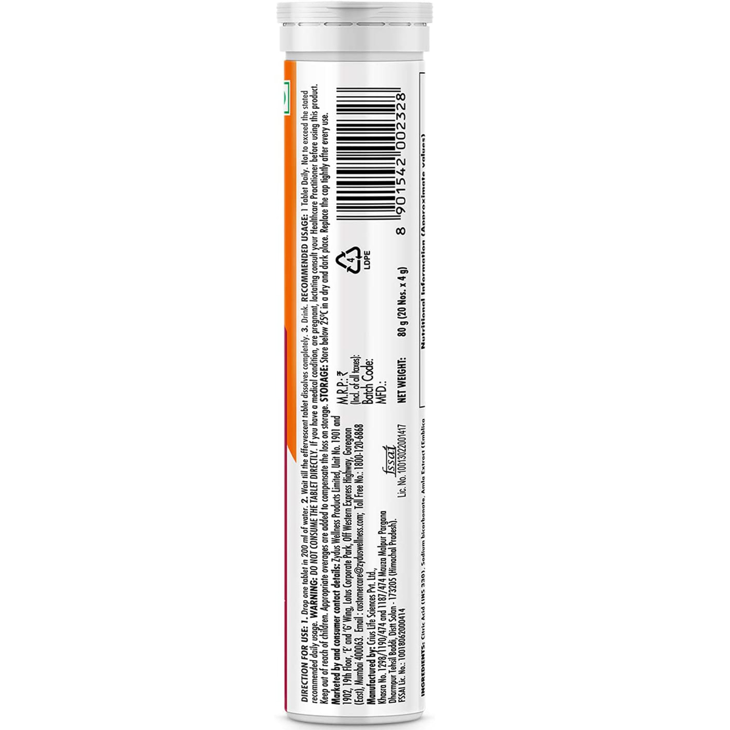 Glucon-C Immuno Fizz Orange Flavour 1000 mg, 20 Tablets Price, Uses ...