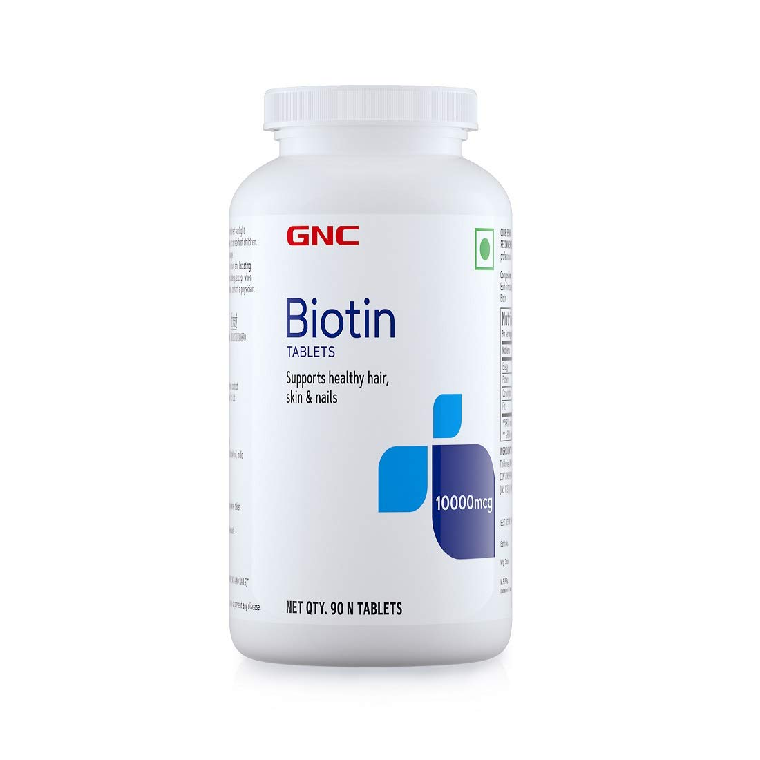 GNC Biotin 10000 mcg, 90 Tablets Price, Uses, Side Effects, Composition ...