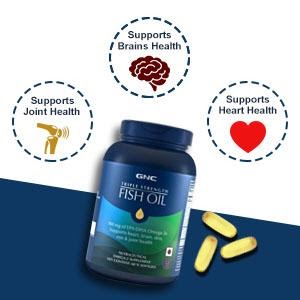 GNC Triple Strength Fish Oil, 60 Capsules Price, Uses, Side Effects ...