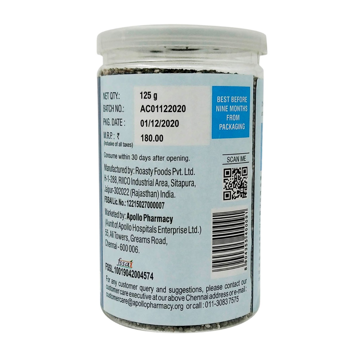 Apollo Pharmacy Chia Seeds, 125 gm Price, Uses, Side Effects ...