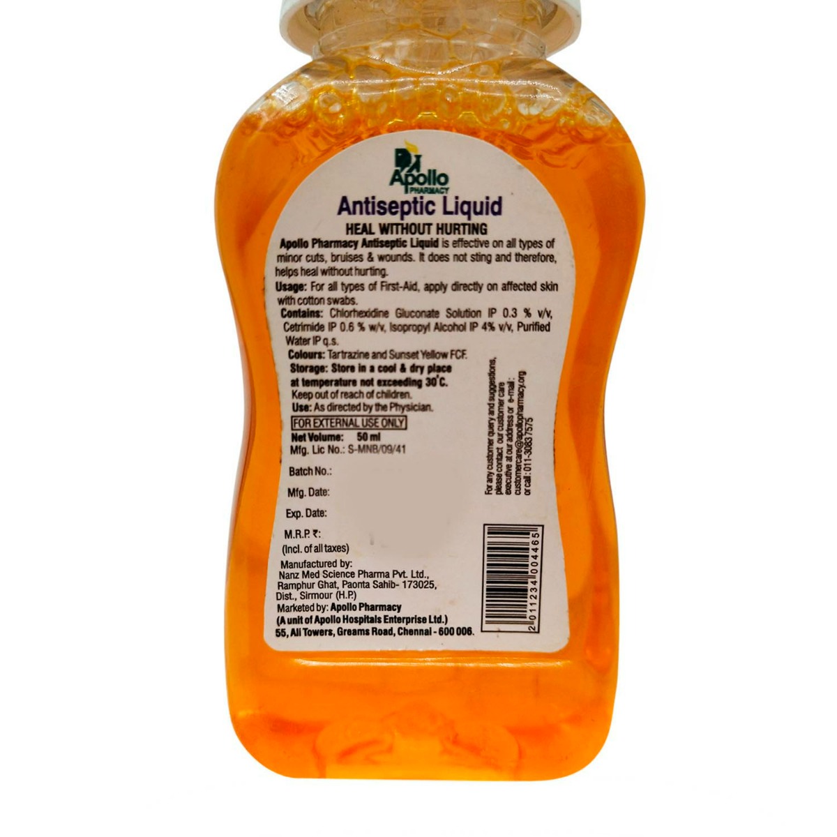 Apollo Pharmacy Antiseptic Liquid, 50 ml Price, Uses, Side Effects ...
