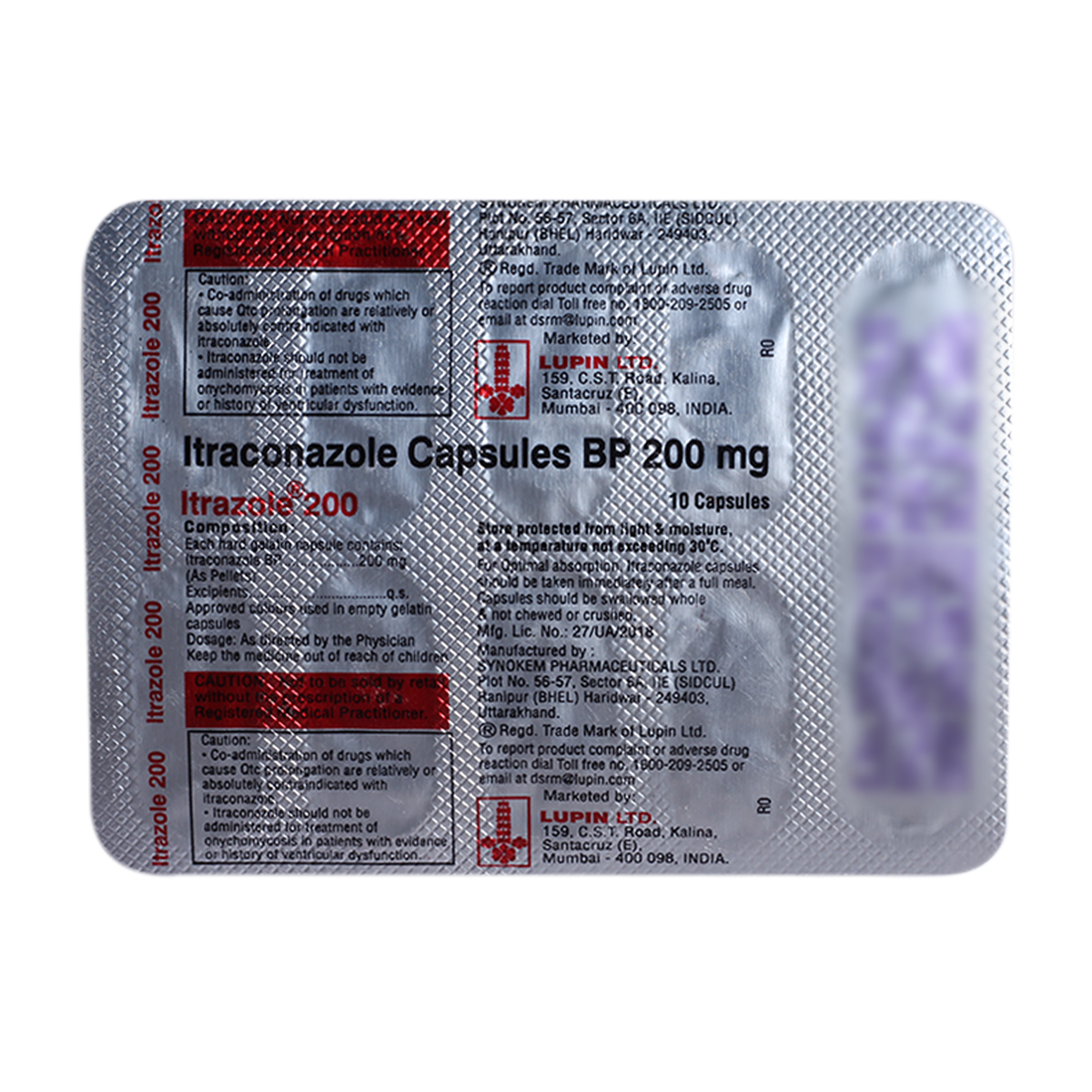 Itrazole 200 Capsule 10's Price, Uses, Side Effects, Composition ...