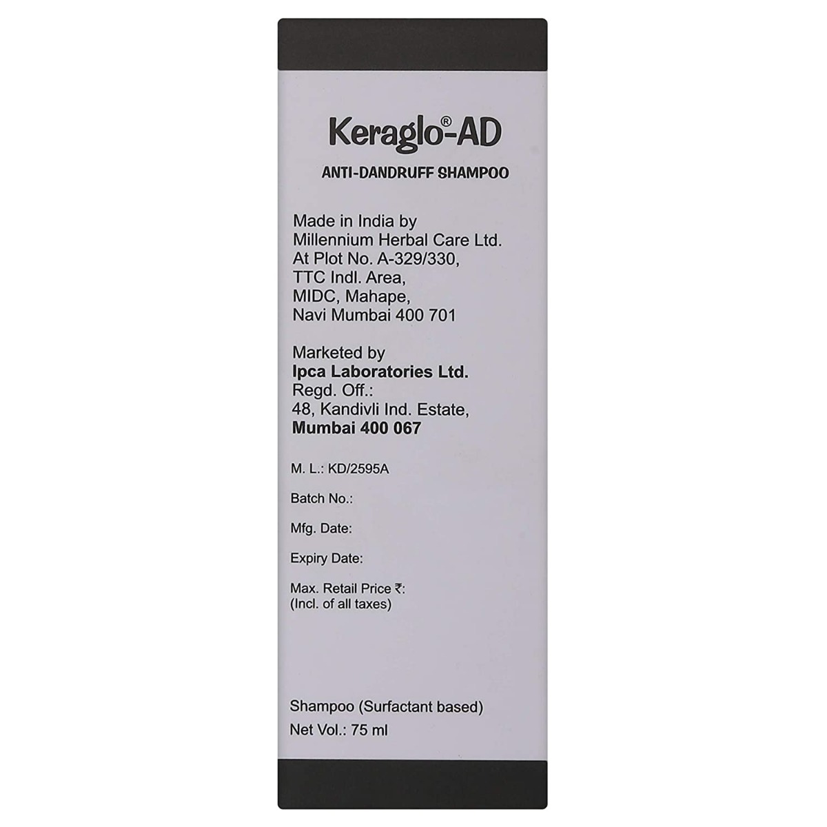 Keraglo-AD Anti-Dandruff Shampoo, 75 ml Price, Uses, Side Effects ...