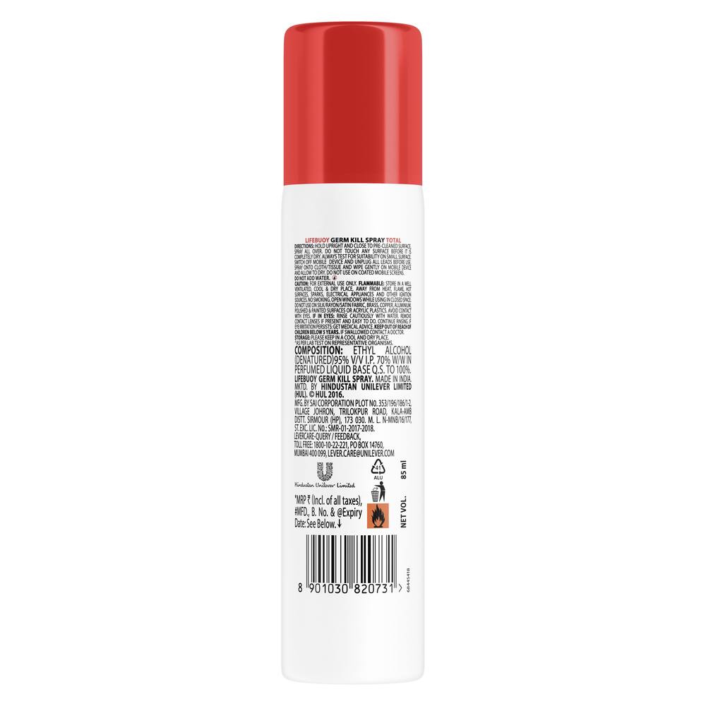 Lifebuoy Germ Kill Spray, 75 ml Price, Uses, Side Effects, Composition ...