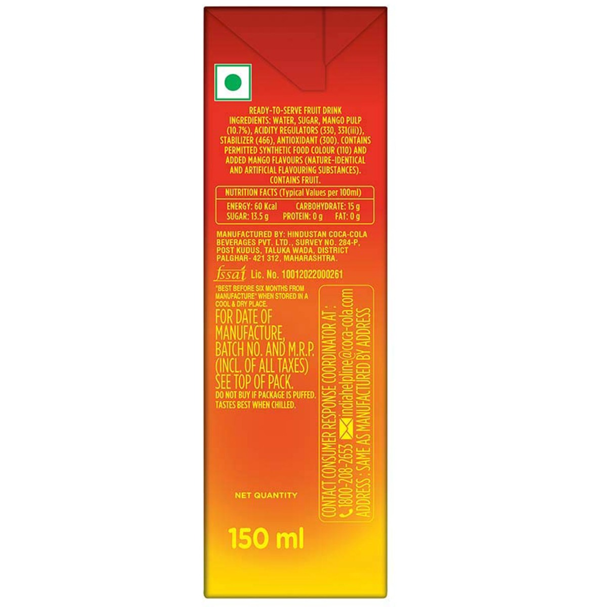 Maaza, 150 ml Price, Uses, Side Effects, Composition - Apollo Pharmacy