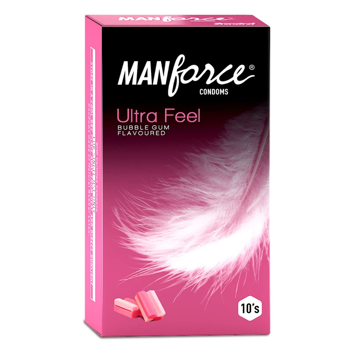 Manforce Ultra Feel Bubble Gum Condoms, 10 Count Price, Uses, Side ...