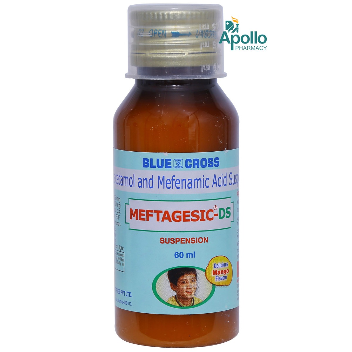 Meftagesic-DS Delicious Mango Flavour Suspension 60 ml Price, Uses ...