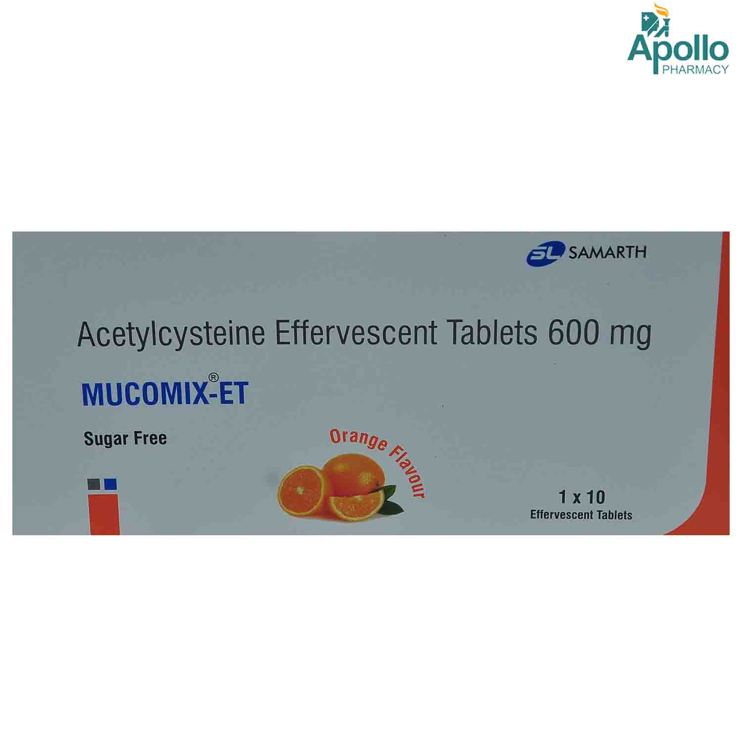 Mucomix ET Effervescent Orange Sugar Free Tablet 10's Price, Uses, Side ...