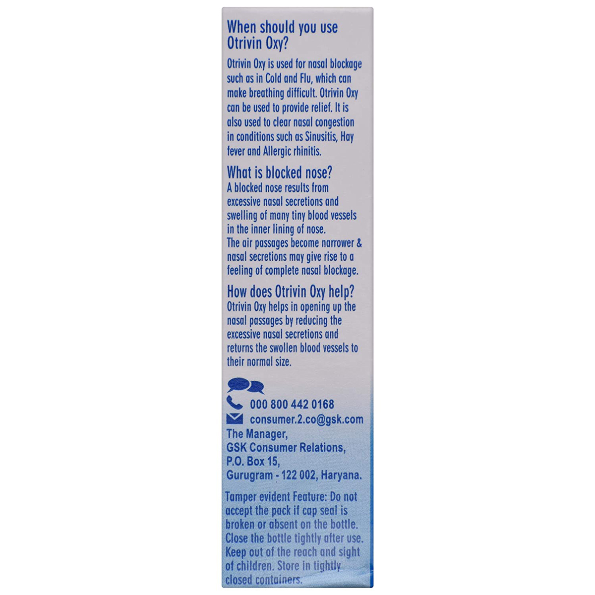 Otrivin Oxy Fast Relief Adult Nasal Spray, 10 ml Price, Uses, Side ...