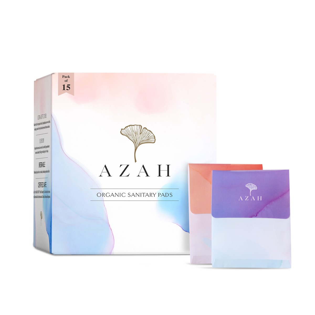 Azah Organic Sanitary Pads Regular, 15 Count Price, Uses, Side Effects ...