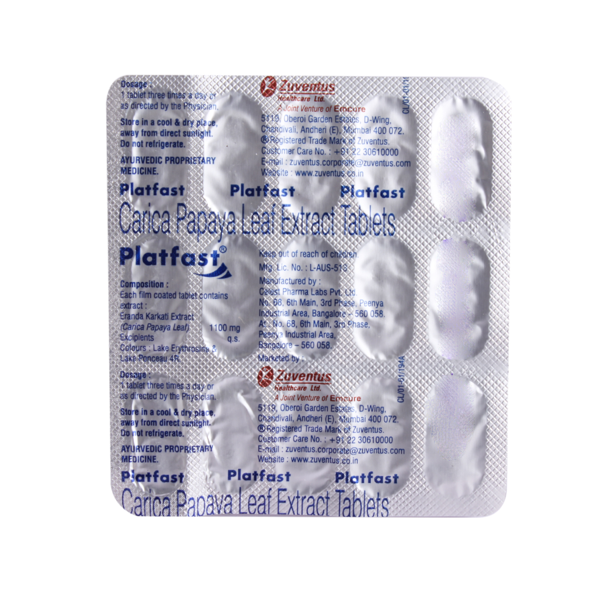 Platfast 1100 mg, 15 Tablets Price, Uses, Side Effects, Composition ...