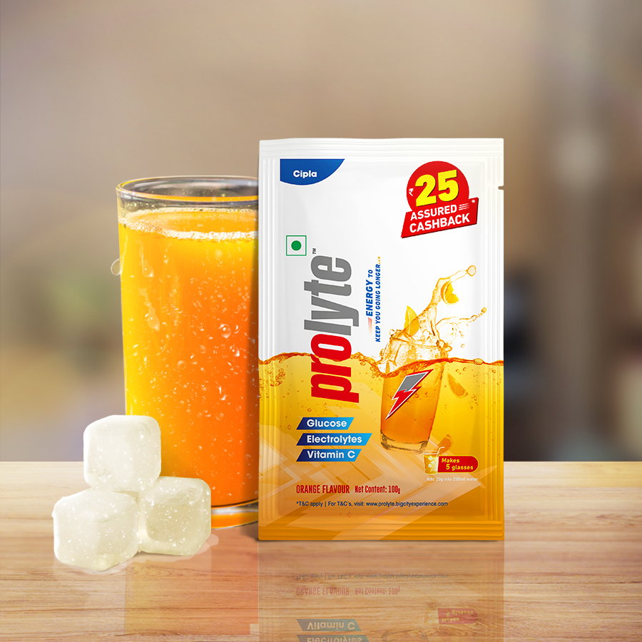 Prolyte Orange Flavour Electrolyte Powder 100 gm Price, Uses, Side ...
