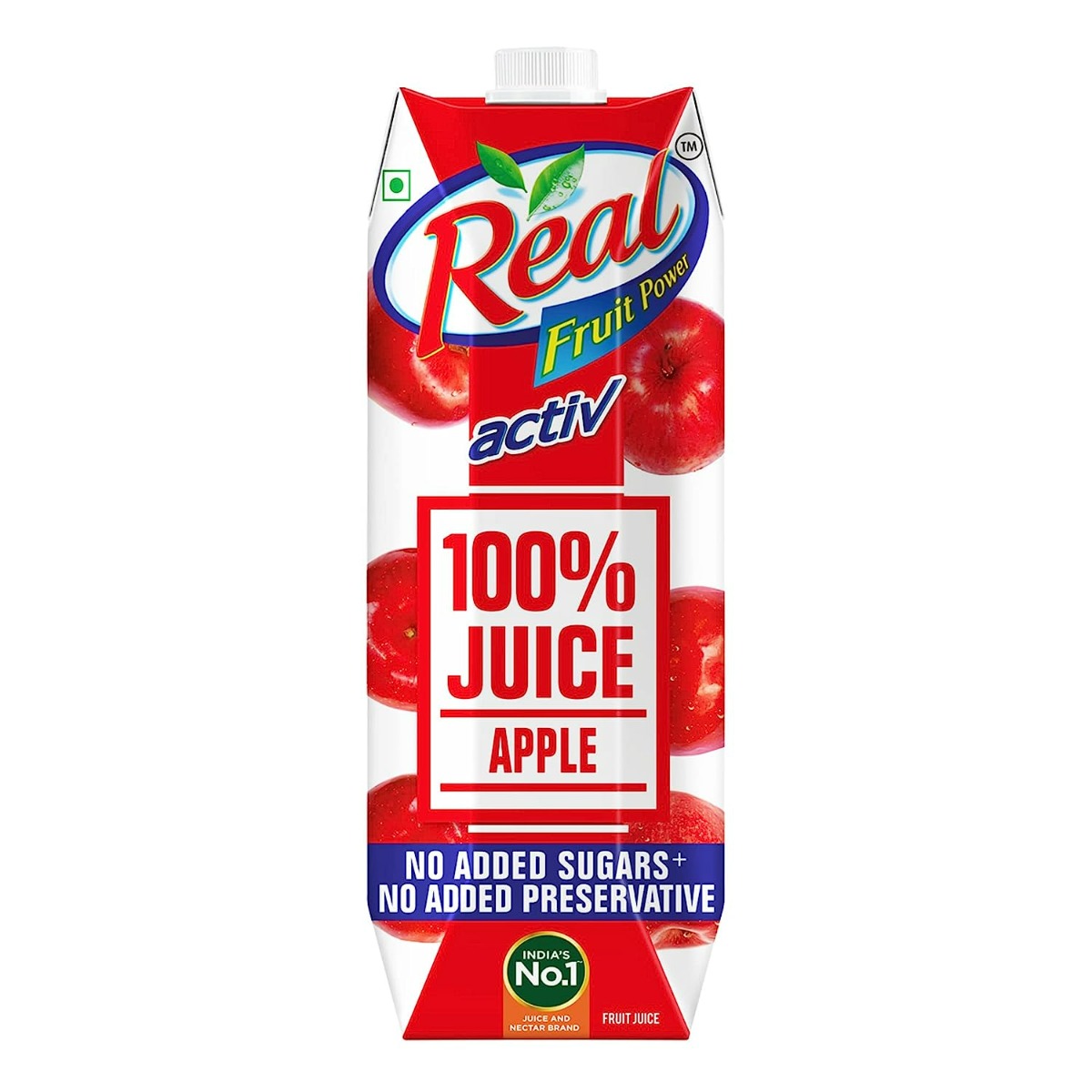 Buy Real Fruit Power Activ 100% Apple Fruit Juice, 1 Litre | 19 Minutes ...