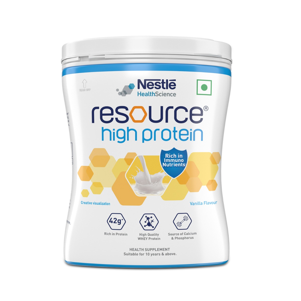 Buy Nestle Resource High Protein Vanilla Flavour Powder, 400 gm | 19 ...