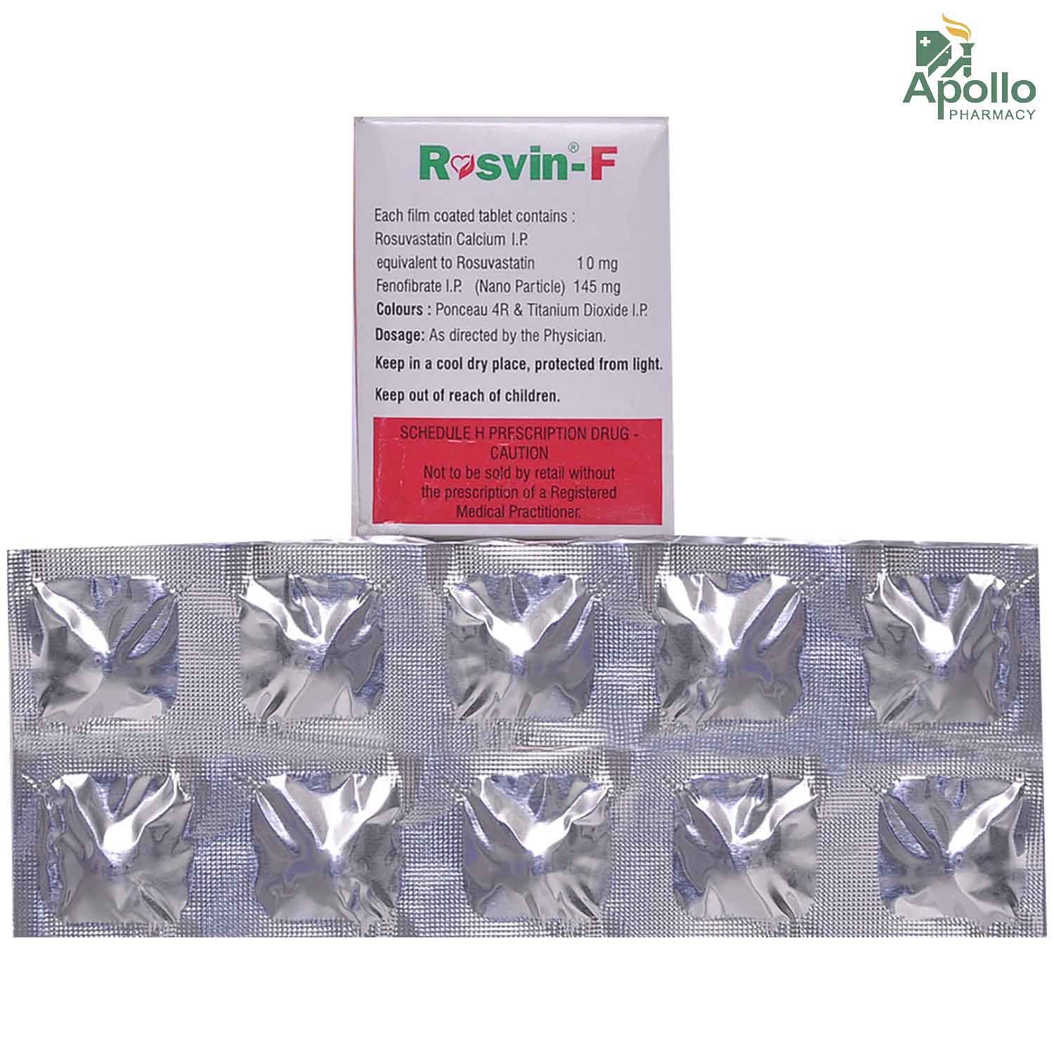 Rosvin F Tablet 10's Price, Uses, Side Effects, Composition - Apollo ...