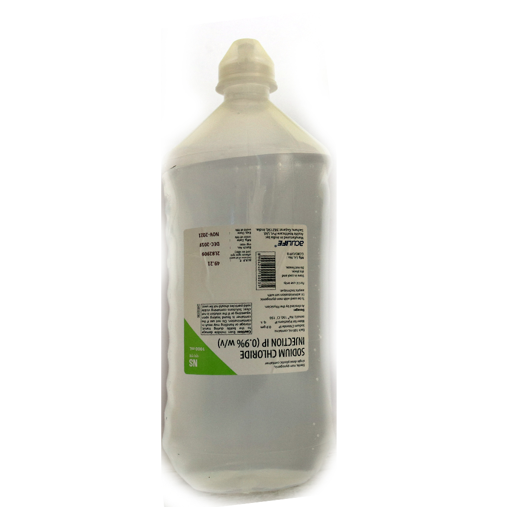 Sodium Chloride 0.9% 1000ml Bag [Claris] Price, Uses, Side Effects ...
