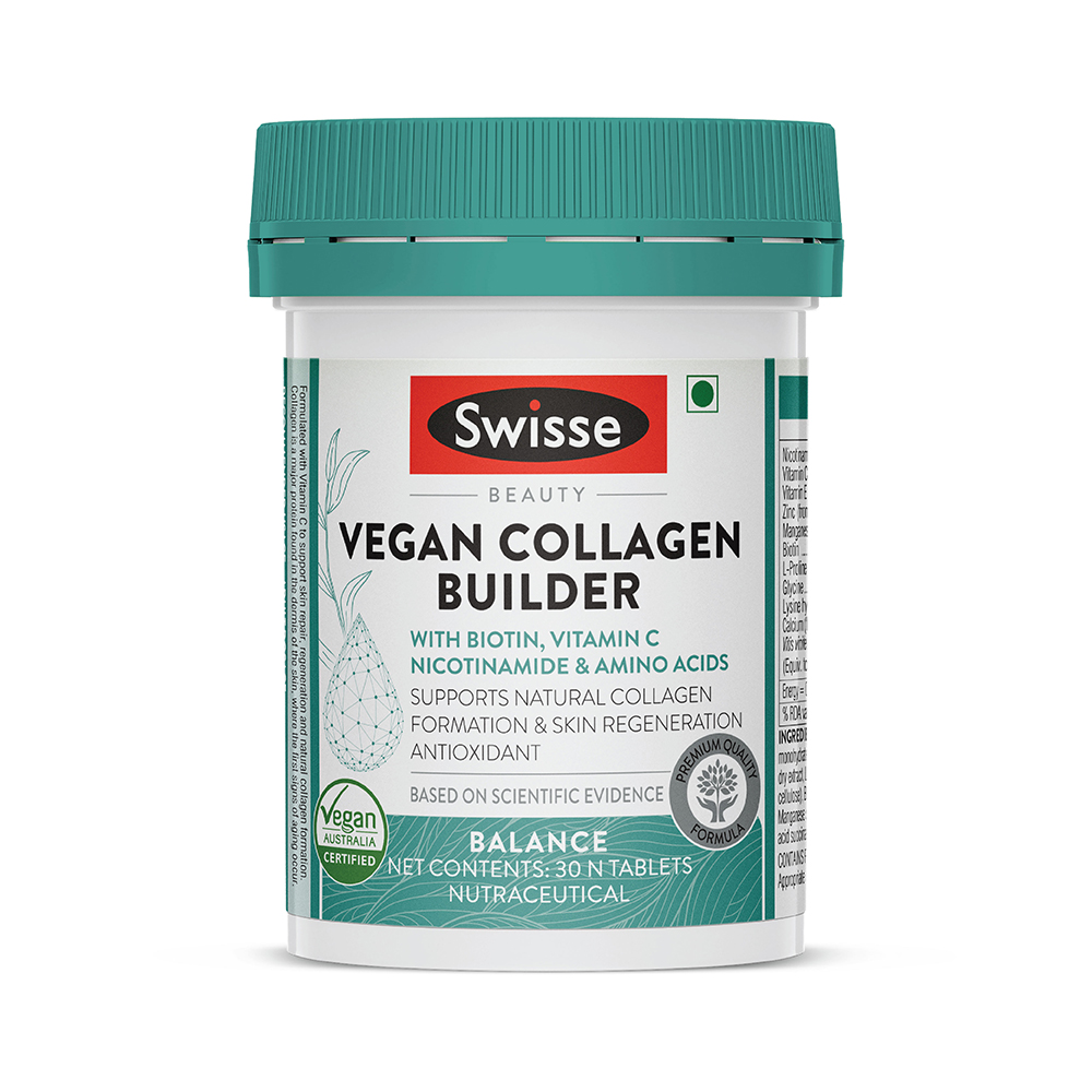 Swisse Beauty Vegan Collagen Builder, 30 Tablets Price, Uses, Side ...