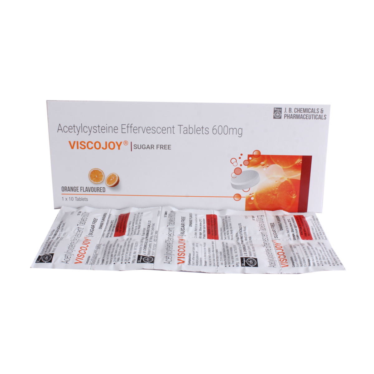 Viscojoy Sugar Free Orange Effervescent Tablet 10's Price, Uses, Side ...