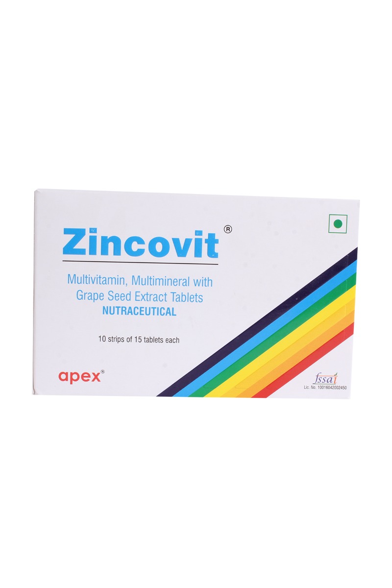 Zincovit Tablet 15's Price, Uses, Side Effects, Composition - Apollo ...